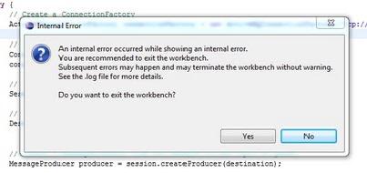 Error message :"An internal error occurred while showing an internal error" - Techyv.com